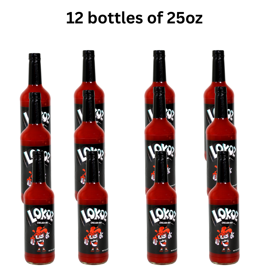 Lokoz Michelada Mix – Wholesale Case (12 x 25oz Bottles) – Vasoz Lokoz